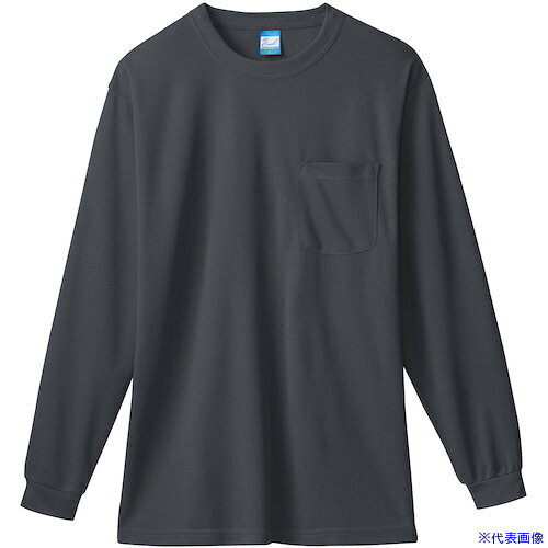 オレンジブック トラスコ中山　TRUSCO桑和 50122 長袖Tシャツ(胸ポケット付き) チャコールグレー 4L 〔品番:50122234L〕[ 注番:5443853]特長●吸汗速乾糸を使用したサラッと快適な肌触りです。仕様●色：チャコー...