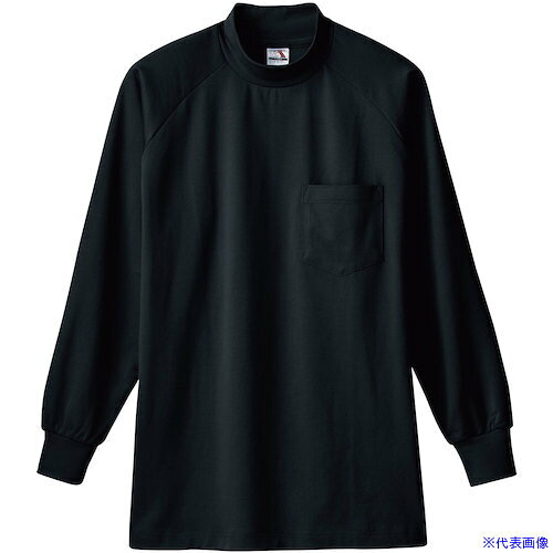 オレンジブック トラスコ中山　TRUSCO桑和 0058 長袖ハイネックTシャツ(胸ポケット付き) ブラック 4L 〔品番:005844L〕[ 注番:5453436]特長●生地裏側が綿素材で肌触りが良いです。仕様●色：ブラック●サイズ：4L...