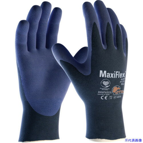 オレンジブック トラスコ中山　TRUSCOエーティージー ニトリル背抜き手袋 マキシフレックス・エリート 34−274 Sサイズ 〔品番:34274S〕[ 注番:5460498]特長●特許取得のマイクロ発泡ニトリルコーティングは熱と蒸れを3...