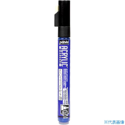 オレンジブック トラスコ中山　TRUSCOPebeo アクリリックマーカー 1.2mm 細ラウンド ウルトラマリンブルー 〔品番:205719〕[ 注番:5463354]特長●乾くと耐水性になります。用途●紙、カードボード、木、石膏、アセテ...