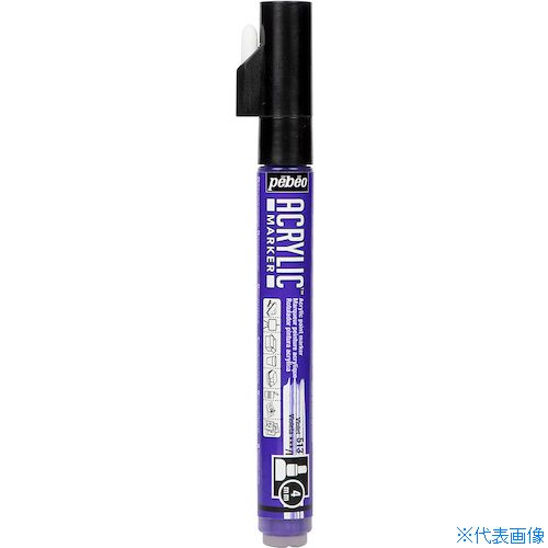 オレンジブック トラスコ中山　TRUSCOPebeo アクリリックマーカー 4mm 中太ラウンド バイオレット 〔品番:205813〕[ 注番:5463403]特長●乾くと耐水性になります。用途●紙、カードボード、木、石膏、アセテート、焼成...