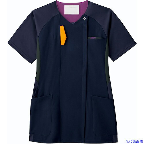 オレンジブック トラスコ中山　TRUSCOFOLK レディスジップスクラブ ダークネイビー 3L 〔品番:7094SC173L〕[ 注番:5531464]特長●羽織って着られるレディーススクラブです。●工業用洗濯にも対応し、一年中快適にご着...