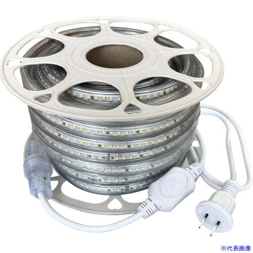 オレンジブック トラスコ中山　TRUSCO富士倉 両面発光LEDロープライト 10M 白色 〔品番:FRLW10MW〕[ 注番:5545601]特長●低消費電力で均等に照射できます。●簡単に設置できます。●最大40mまで増設可能です。用途●...
