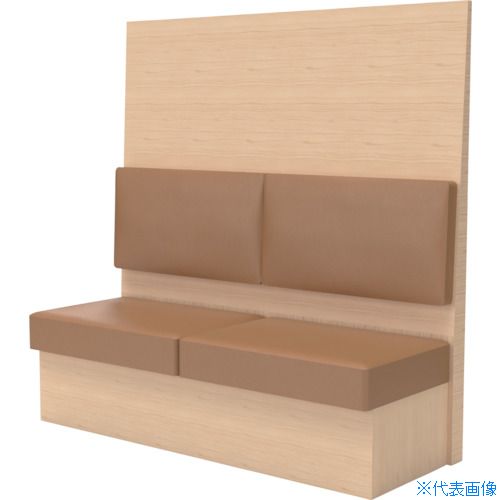 オレンジブック トラスコ中山　TRUSCOTRUSCO ミーティングベンチシングル H1800XW1800XD510木目ナチュラル 生地レザーブラウン 〔品番:MBS66NLBR〕[ 注番:5550501]特長●背もたれ部分を大きくし、ほど...