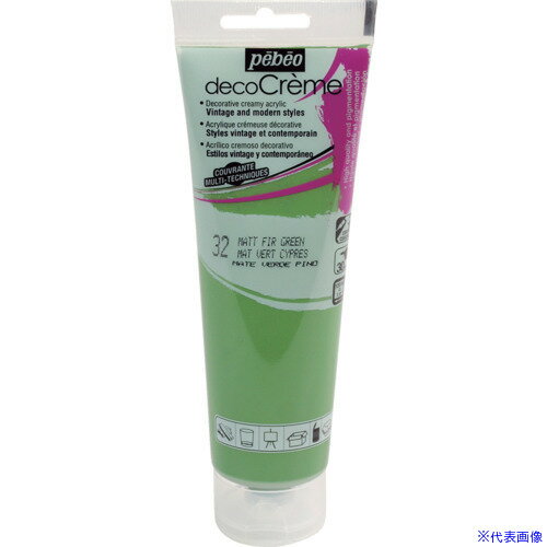 オレンジブック トラスコ中山　TRUSCOPebeo デコクリーム 120mlマット ファーグリーン 〔品番:089032〕[ 注番:5559408]特長●ワンコート（一度塗り）でキレイな仕上りです。●塗布・自然乾燥後、サンドペーパーで磨く...