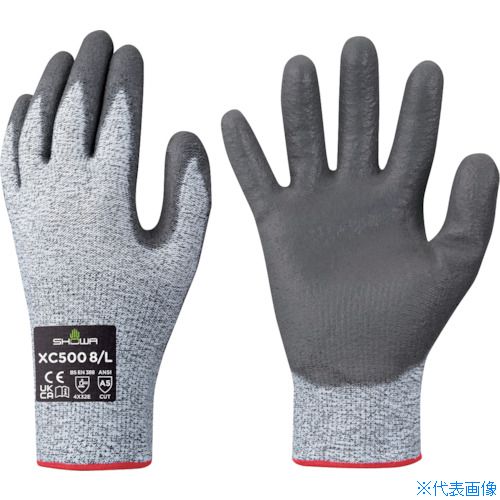 オレンジブック トラスコ中山　TRUSCOSHOWA 耐切創手袋 XC500 ワイヤーテックスウレタンパーム手袋 Lサイズ 〔品番:XC500L〕[ 注番:5603026]特長●繊維部分には、ステンレスワイヤーと合成繊維の複合糸を採用してい...