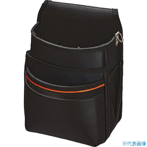 オレンジブック トラスコ中山　TRUSCOTRUSCO 腰袋3段 ブラック 〔品番:TC21A〕[ 注番:5630465]特長●汚れが目立ちにくいブラックを基調としたデザインです。●合皮を使用しており、高級感を兼ね備えた腰袋です。●開きやす...