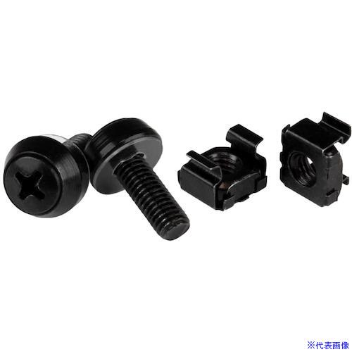 オレンジブック トラスコ中山　TRUSCOStarTech サーバーラック金具/ケージナット・ネジ/M6/100セット/ブラック/IT AV ネットワーク機器 ラック用 〔品番:CABSCREWM62B〕[ 注番:5723261]特長●サー...