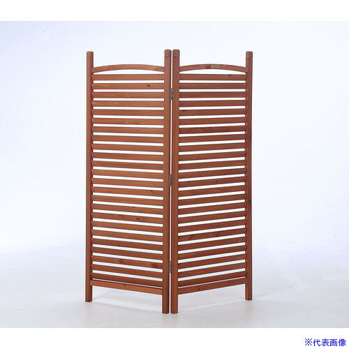 オレンジブック トラスコ中山　TRUSCOTASSCOM 天然木パーテーション 2連 ブラウン 〔品番:TAN30222BR〕[ 注番:5728128]特長●屋内外で仕切やパーテーションとして使えます。●天然木を使用しておりおしゃれな空間を...