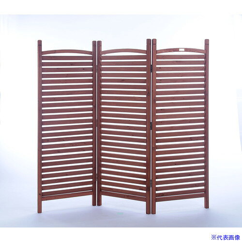 オレンジブック トラスコ中山　TRUSCOTASSCOM 天然木パーテーション 3連 ブラウン 〔品番:TAN30223BR〕[ 注番:5728140]特長●屋内外で仕切やパーテーションとして使えます。●天然木を使用しておりおしゃれな空間を...