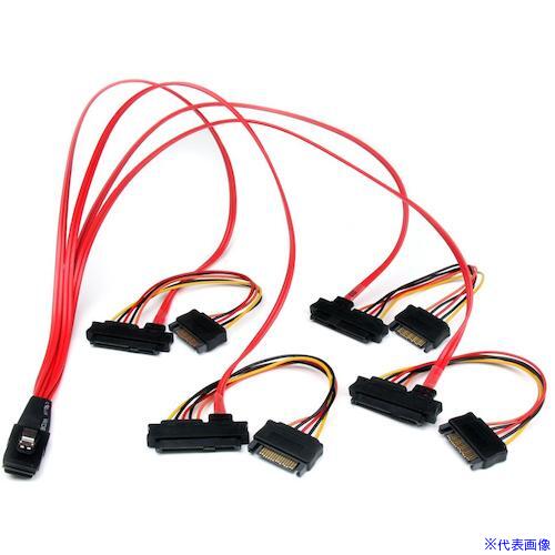 オレンジブック トラスコ中山　TRUSCOStarTech MiniSAS − SATA電源ケーブル/50cm/SFF−8087 − 4x SATA電源/HDD用/ドライブケーブル 〔品番:SAS808782P50〕[ 注番:5746888...