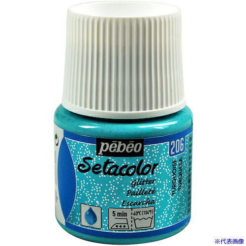 オレンジブック トラスコ中山　TRUSCOPebeo 布用水性アクリル絵具セタカラーグリッター 45ml ターコイズ 〔品番:329206〕[ 注番:5760334]特長●美しい透明感のある、ラメが入った色鮮やかな発色です。用途●綿、麻、シ...