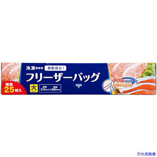 オレンジブック トラスコ中山　TRUSCOジャパックス Wジッパー フリーザーバッグ増量(大) 〔品番:WF13〕[ 注番:5778821]特長●ダブルジッパーで、ピッタリ閉まって中から開きません。●空気が簡単に抜けて密封性に優れているので...
