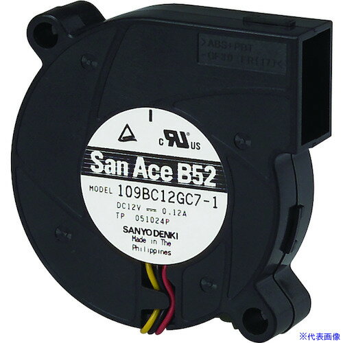 オレンジブック トラスコ中山　TRUSCOSanAce ブロアファン(52×15mm DC12V-リード線仕様) 〔品番:109BC12GC71〕[ 注番:5788267]特長●高静圧に特化した冷却ファンです。用途●通信機器、制御機器、電源...
