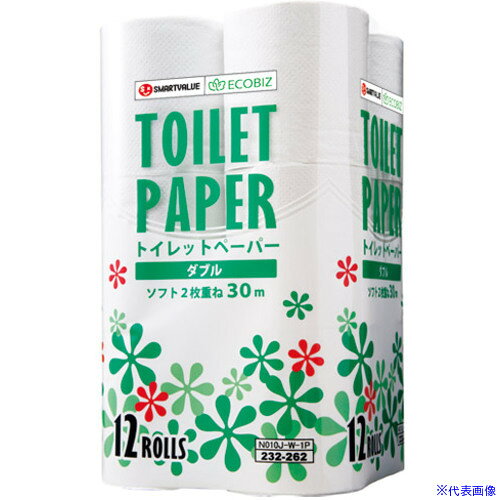 オレンジブック トラスコ中山　TRUSCOSV 232262)トイレットペーパーW 12個 N010J−W−1P 〔品番:N010JW1P〕[ 注番:5801625]特長仕様●タイプ：ダブル●長さ(m)：30仕様2●入数：12ロール●芯：有...