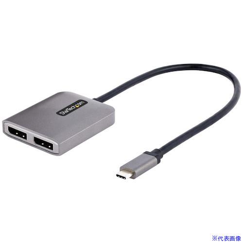 オレンジブック トラスコ中山　TRUSCOスターテック ディスプレイアダプター/USB-C - 2x DisplayPort 1.4/5K60Hz/30cmケーブル/MSTハブ 〔品番:MST14CD122DP〕[ 注番:5944515]特...
