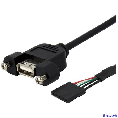 オレンジブック トラスコ中山　TRUSCOStarTech USB 2.0ケーブル/91cm/480Mbps/パネルマウント型/Type−A − IDC 5ピン/メス−メス 〔品番:USBPNLAFHD3〕[ 注番:5974867]特長●パ...