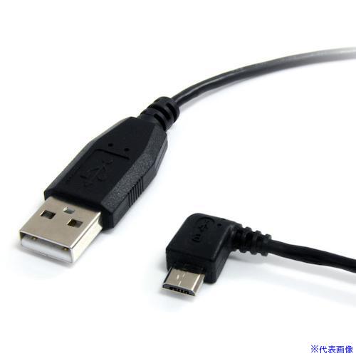 オレンジブック トラスコ中山　TRUSCOスターテック USB 2.0ケーブル/91cm/Type‐A - L型左向MicroB/480Mbps/オス-オス/ブラック 〔品番:UUSBHAUB3LA〕[ 注番:5974873]特長●片側のコ...