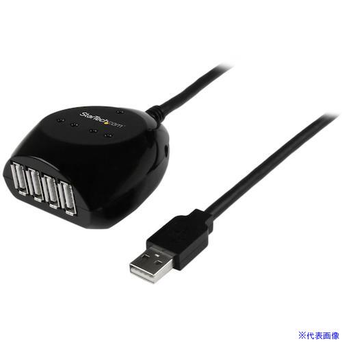 オレンジブック トラスコ中山　TRUSCOスターテック USB 2.0ケーブル/15m/Type-A - 4x Type-A/アクティブ延長/4ポートハブ/オス - 4x メス 〔品番:USB2EXT4P15M〕[ 注番:5978011]特...
