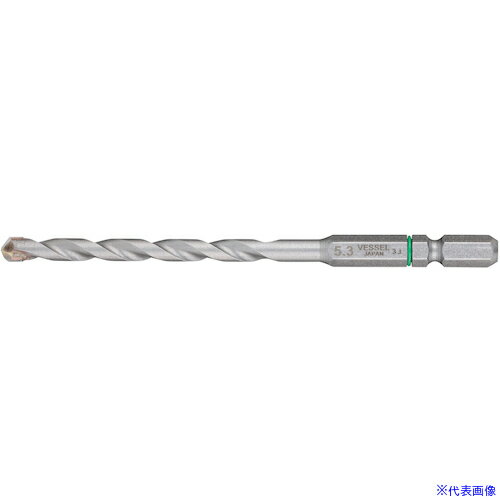 オレンジブック トラスコ中山　TRUSCOVESSEL CPD−5.3 磁器タイル用ドリル 〔品番:CPD5.3〕[ 注番:6106800]特長●片刃非対称の新設計刃で切削抵抗が減り切削スピードと耐久性がアップします。●刃先を水で冷やせば、...