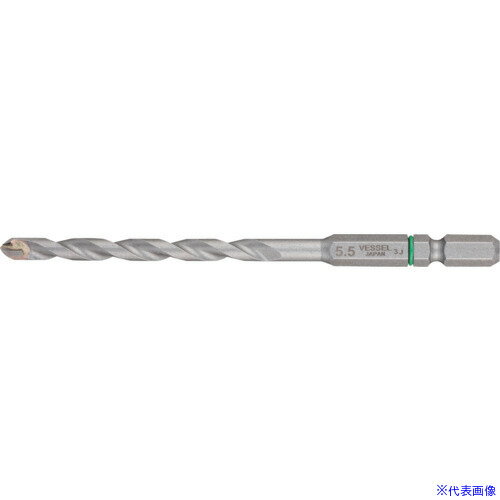 オレンジブック トラスコ中山　TRUSCOVESSEL CPD−5.5 磁器タイル用ドリル 〔品番:CPD5.5〕[ 注番:6106819]特長●片刃非対称の新設計刃で切削抵抗が減り切削スピードと耐久性がアップします。●刃先を水で冷やせば、...