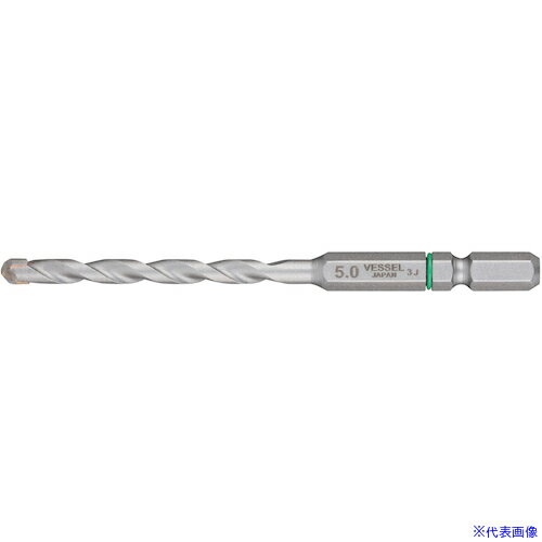 オレンジブック トラスコ中山　TRUSCOVESSEL CPD−5.0 磁器タイル用ドリル 〔品番:CPD5.0〕[ 注番:6106827]特長●片刃非対称の新設計刃で切削抵抗が減り切削スピードと耐久性がアップします。●刃先を水で冷やせば、...