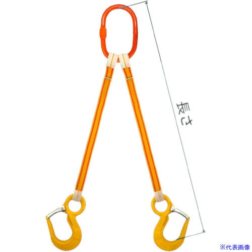 オレンジブック トラスコ中山　TRUSCOコンドーテック KSファイバースリング 2本吊 25MM×3.0M 〔品番:054KP2P02503〕[ 注番:6123723]特長●マスターリンク(M8W)、フック(LSフック)付の2本吊りベルト...