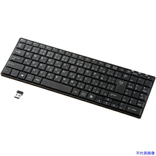 オレンジブック トラスコ中山　TRUSCOSANWA ワイヤレススリムキーボード 〔品番:SKBWL22BKN〕[ 注番:6163365]特長●電波の到達距離の長い、周波数「2.4GHz」タイプ。●最大10m離れた場所からでも動作可能です。...