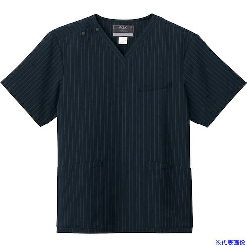 オレンジブック トラスコ中山　TRUSCOFOLK メンズスクラブ 7096SC ダークネイビー LL 〔品番:7096SC17LL〕[ 注番:6212503]特長●メンズライクなクラシックストライプ柄の素材でシンプルなVネックです。用途●...