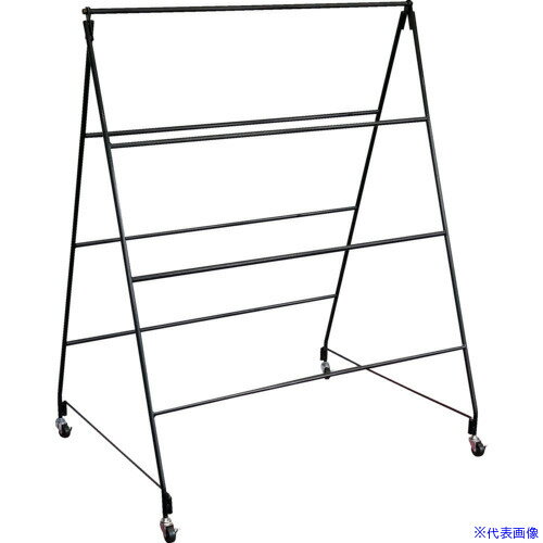 オレンジブック トラスコ中山　TRUSCOTRUSCO 折り畳みハンガーラックA型(キャスター付き)1200×900×H1500 〔品番:FHRA1215〕[ 注番:6270852]特長●7本のパイプで、小さなスペースでもたっぷり吊り下げが...