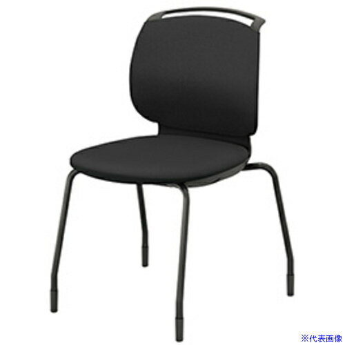 オレンジブック トラスコ中山　TRUSCONAIKI ミーティングチェアー(肘無) E480型 ルント runto 〔品番:E482FKB1BKD〕[ 注番:6562710]特長●厚みのある座面と骨盤を中心に支える背もたれの設計が特徴です。...