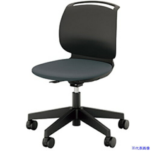 オレンジブック トラスコ中山　TRUSCONAIKI ミーティングチェアー(肘無) E480型 ルント runto 〔品番:E484B1CH〕[ 注番:6562774]特長●厚みのある座面と骨盤を中心に支える背もたれの設計が特徴です。用途●...