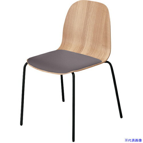 オレンジブック トラスコ中山　TRUSCONAIKI ミーティングチェアー(肘無) E460型 リベイク libake 〔品番:E461FBM15PDGL〕[ 注番:6569092]特長●ラウンジエリアにも調和する木の風合いと洗練されたデザ...