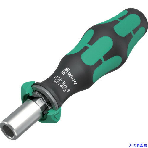 オレンジブック トラスコ中山　TRUSCOWera(ヴェラ) 838 RA S ラチェット機能付き差替式ビットホルダー 6.35mm 〔品番:051492〕[ 注番:6578409]特長●ラチェット機構はハンドルに完全に組み込まれています。...