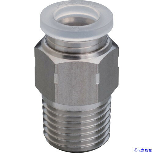 オレンジブック トラスコ中山　TRUSCOPISCO ワンタッチ継手 チューブフィッティングPP/SUS304 〔品番:PPC1/2-04SUS〕[ 注番:6585898]特長●RoHS2対応品●株式会社日本ピスコ公式サイトにてCADデータ...