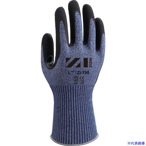 オレンジブック トラスコ中山　TRUSCOWeed 耐切創手袋 ZIZAI ZI−798 ニトリル特殊加工背抜き 13ゲージ Mサイズ(1P個装) 〔品番:ZI798M1P〕[ 注番:6607590]特長●13ゲージの薄手ながら、EN388...