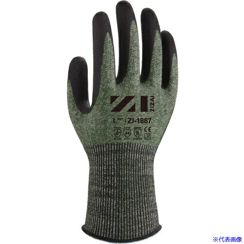 オレンジブック トラスコ中山　TRUSCOWeed 耐切創手袋 ZIZAI ZI−1887 ニトリル特殊加工背抜き 極薄の18ゲージ Mサイズ(1P個装) 〔品番:ZI1887M1P〕[ 注番:6607593]特長●18ゲージの薄手ながら、...