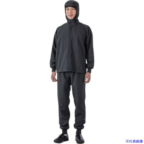 オレンジブック トラスコ中山　TRUSCOADCLEAN クリーンウエア 上着 超高通気素材 エアベル ブラック 〔品番:CK2450M〕[ 注番:6793554]特長●圧倒的な通気性(100cc)によりムレ感を軽減した清涼クリーンウエア仕...