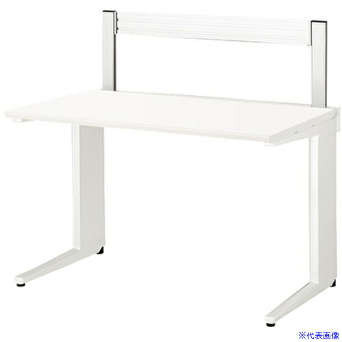 オレンジブック トラスコ中山　TRUSCONAIKI 平デスク(ミドルフレーム付) トリアス TR型/天板:ホワイト 本体:クリアーホワイト/W1200×D700×H1070 (天板面:H720) 〔品番:TRH127FMWH〕[ 注番:6...