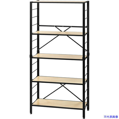 オレンジブック トラスコ中山　TRUSCOIRIS 108234 組立簡単 連結スチールラック 5段 ナチュラルオーク 〔品番:KRSR5NOK〕[ 注番:6808239]特長●簡単に組み立てができるスチールラックです。●組み立ては、ラック...