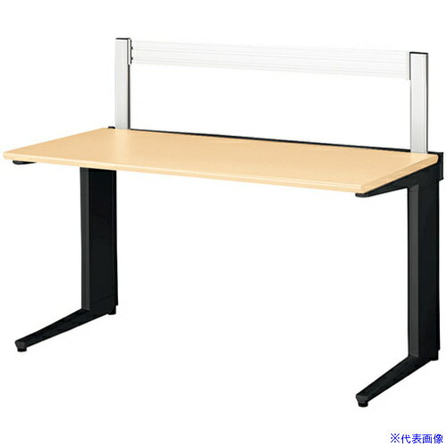 オレンジブック トラスコ中山　TRUSCONAIKI 平デスク(ミドルフレーム付) トリアス TR型/天板:シルクウッド 本体:ブラック/W1400×D700×H1070 (天板面:H720) 〔品番:TRH147FMBS〕[ 注番:680...