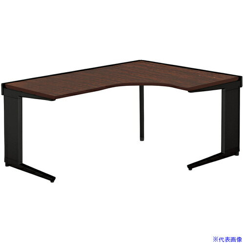 オレンジブック トラスコ中山　TRUSCONAIKI ワークデスク(右用) トリアス TR型/天板:ダークウォールナット 本体:ブラック/W1600×D1200×H720 〔品番:TRH1612CTRBWN〕[ 注番:6808599]特長●...