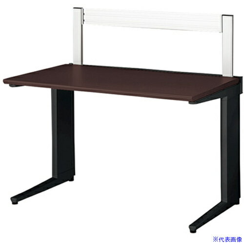 オレンジブック トラスコ中山　TRUSCONAIKI 平デスク(ミドルフレーム付) トリアス TR型/天板:ダークウォールナット 本体:ブラック/W1200×D700×H1070 (天板面:H720) 〔品番:TRH127FMBWN〕[ 注...