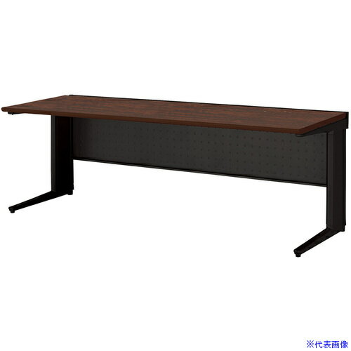 オレンジブック トラスコ中山　TRUSCONAIKI 平デスク(ロングタイプ) トリアス TR型/天板:ダークウォールナット 本体:ブラック/W2000×D700×H720 〔品番:TRH207FMBWN〕[ 注番:6808691]特長●【...