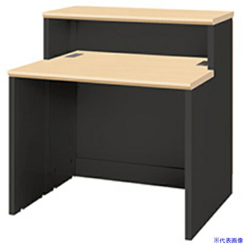 オレンジブック トラスコ中山　TRUSCONAIKI 受付用カウンター 〔品番:XC0990UBSBS〕[ 注番:6808885]特長仕様●間口(mm)：900●奥行(mm)：840●高さ(mm)：950●色：天板：シルクウッド／本体：ブラ...