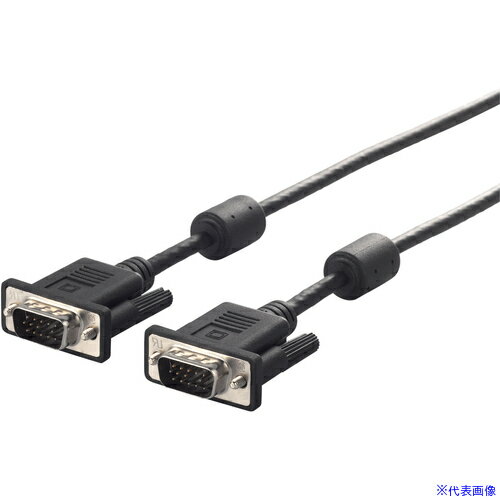オレンジブック トラスコ中山　TRUSCOバッファロー ディスプレイケーブル D-Sub⇔D-Sub 極細タイプ/フェライトコア付き 〔品番:BSDCV10BK〕[ 注番:6821767]特長仕様仕様2●ディスプレイケーブル　D-Sub⇔D...
