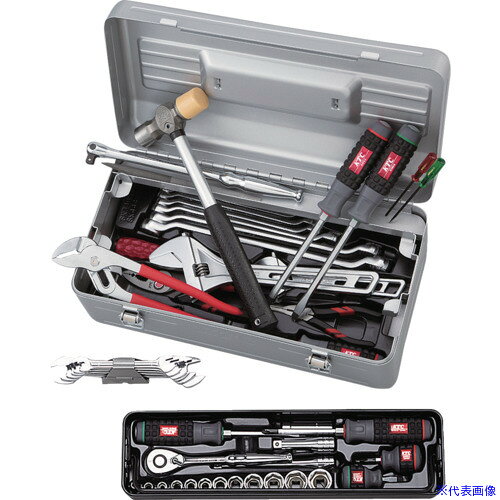 オレンジブック トラスコ中山　TRUSCOKTC 工具セット[48点] 〔品番:SK3482S〕[ 注番:6824135]特長●自動車整備・機械の整備に最適です。●持ち運びが楽なコンパクトサイズです。●収納時にハンドルが出っ張りません。●ハ...