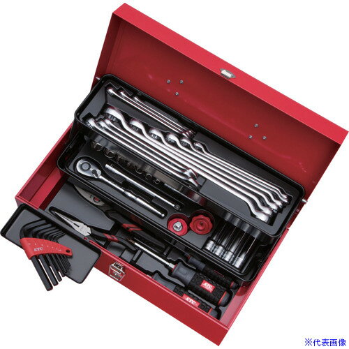 オレンジブック トラスコ中山　TRUSCOKTC 工具セット(片開きメタルケースタイプ)[43点] 〔品番:SK3435S〕[ 注番:6824136]特長●軽作業・サンデーメカニックに最適です。●持ち運びが楽なコンパクトサイズです。●小技の...