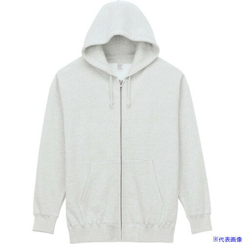 オレンジブック トラスコ中山　TRUSCOLIFEMAX 10オンスフードジップパーカ(裏パイル) アッシュ S 〔品番:MS213412S〕[ 注番:6847515]特長仕様●色：アッシュ●サイズ：S●着丈(cm)：65●胸囲(cm)：5...