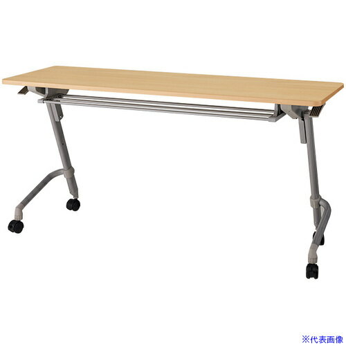 オレンジブック トラスコ中山　TRUSCONAIKI フラップテーブル フリックス KFTN型/天板:ライトウッド/W1500×D450×H720 〔品番:KFTN1545TLWD〕[ 注番:6908948]特長仕様●間口(mm)：1500...